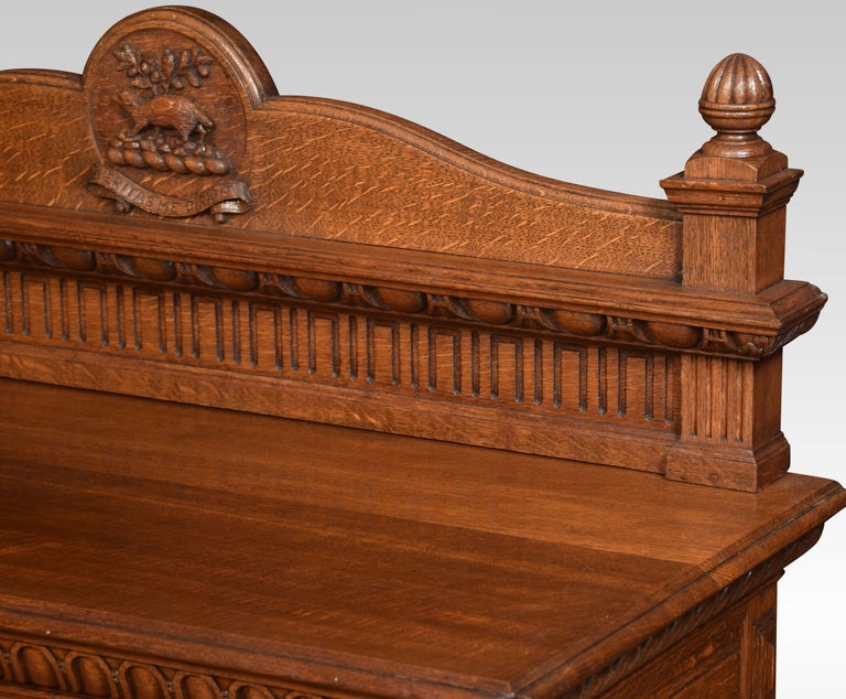 Carved Oak Serving Table For Sale at 1stDibs