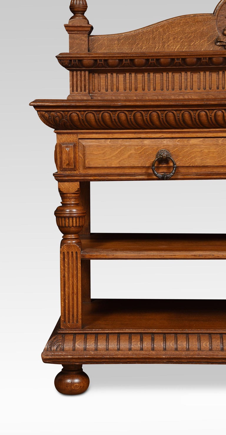 Carved Oak Serving Table For Sale at 1stDibs