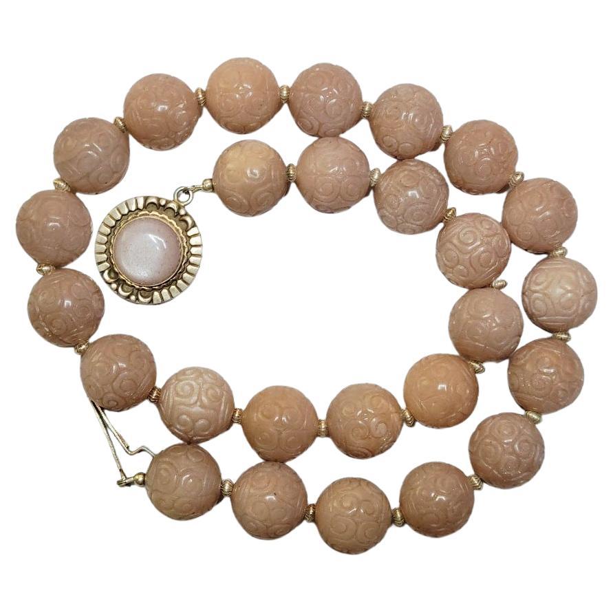 CONSTANCE ABERNATHY Carved Hardstone and Bone Netsuke Necklace at 1stDibs
