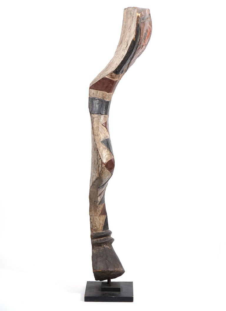 Carved Polychrome Baga Bansonyi Snake Sculpture Headdress, Guinea 20th ...