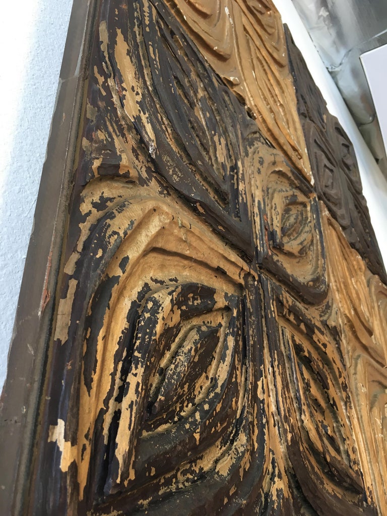 Carved Redwood Wall Panels by Panelcarve For Sale at 1stDibs