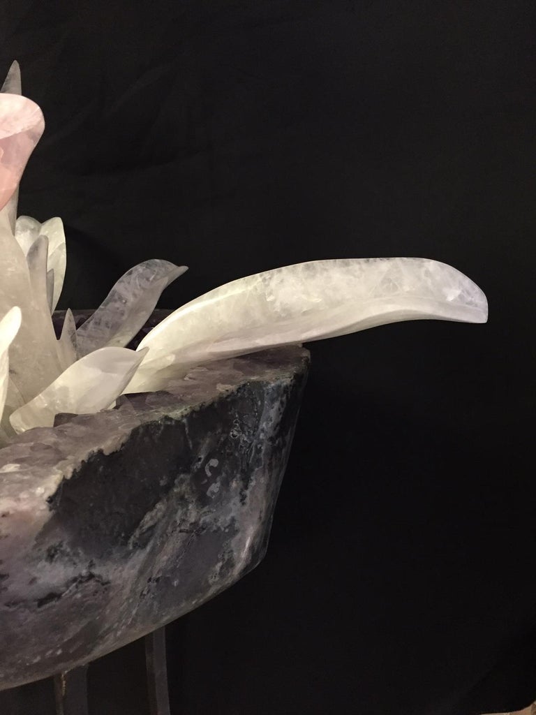 Carved Rock Crystal and Gemstone Fountain For Sale at 1stDibs | rose ...