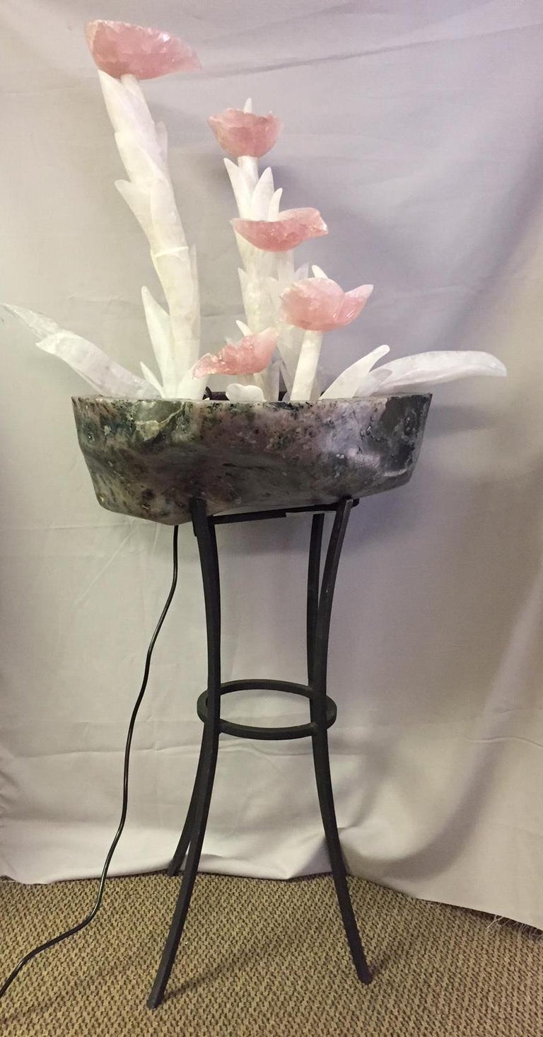 Carved Rock Crystal and Gemstone Fountain For Sale at 1stDibs | rose ...