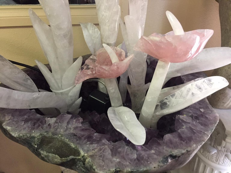 Carved Rock Crystal and Gemstone Fountain For Sale at 1stDibs | rose ...