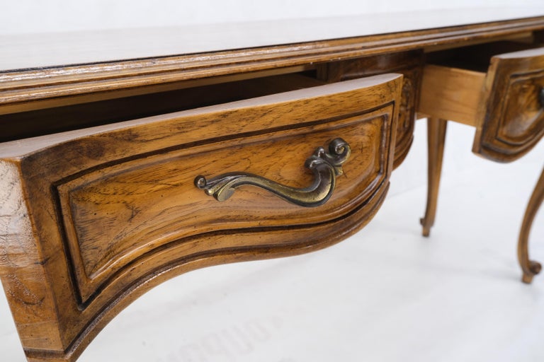 Carved Serpentine Front 2 Drawers Cabriole Leg Console Sofa Entry Table ...