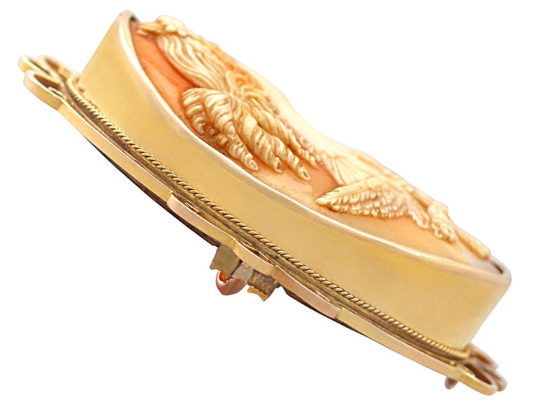 Antique Carved Shell and Yellow Gold Cameo Brooch, Circa 1880 For Sale ...