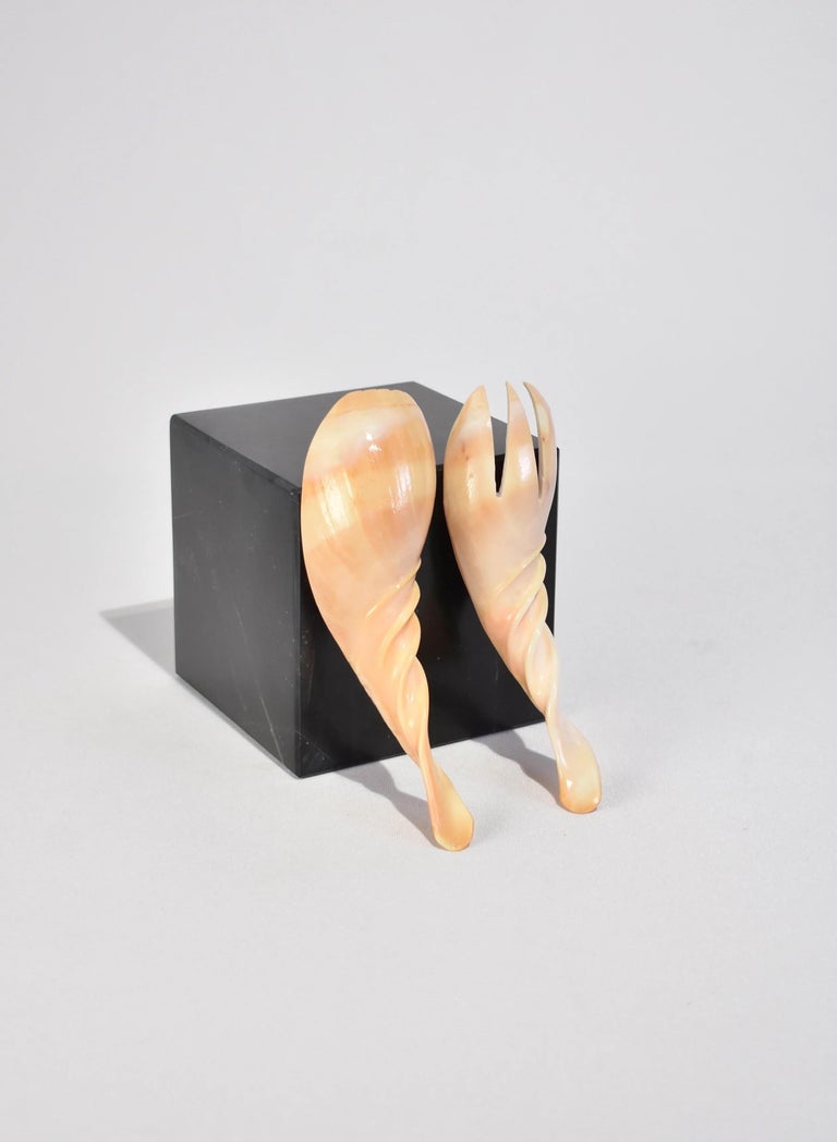 Carved Shell Cutlery Set at 1stDibs