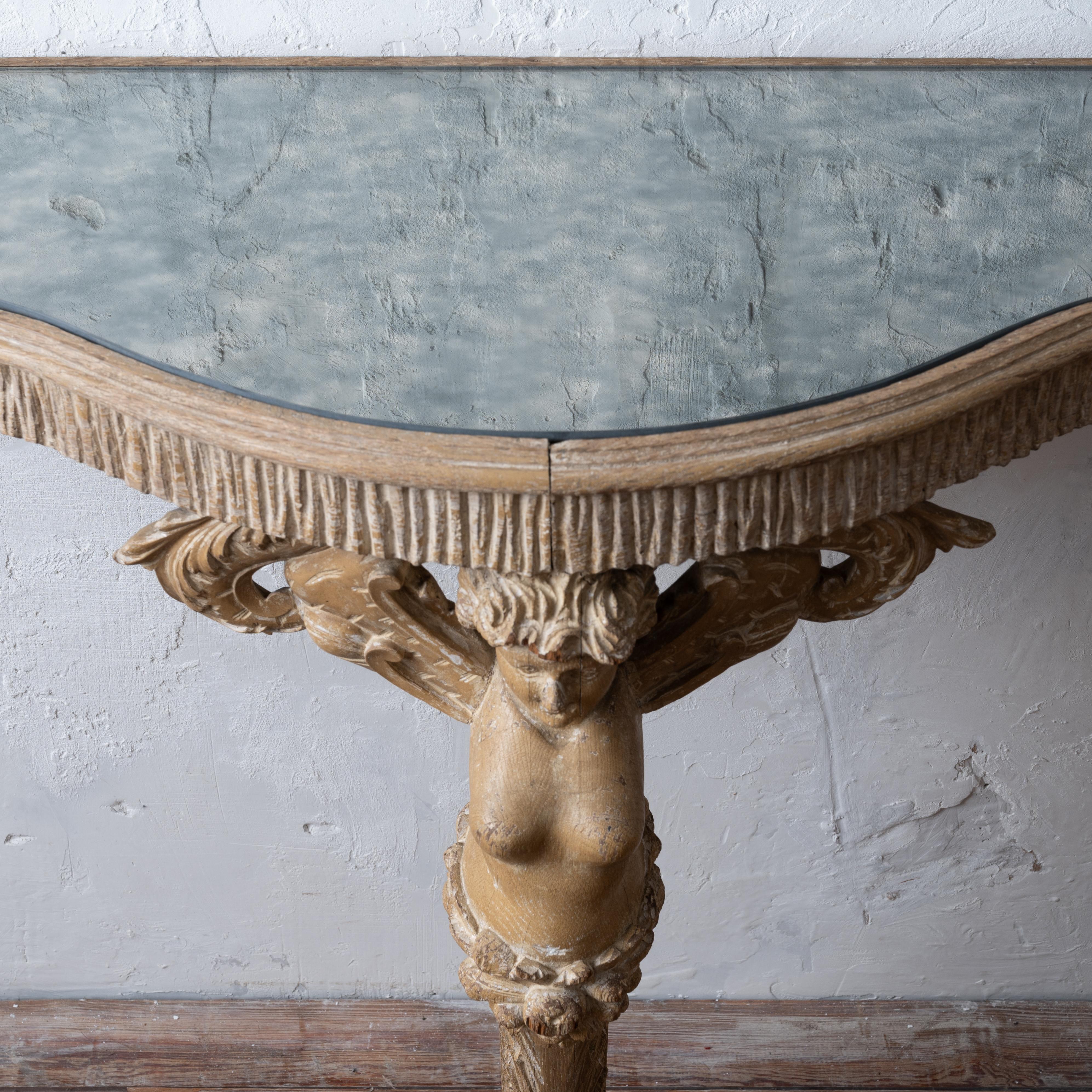 Carved Siren Console Table For Sale at 1stDibs