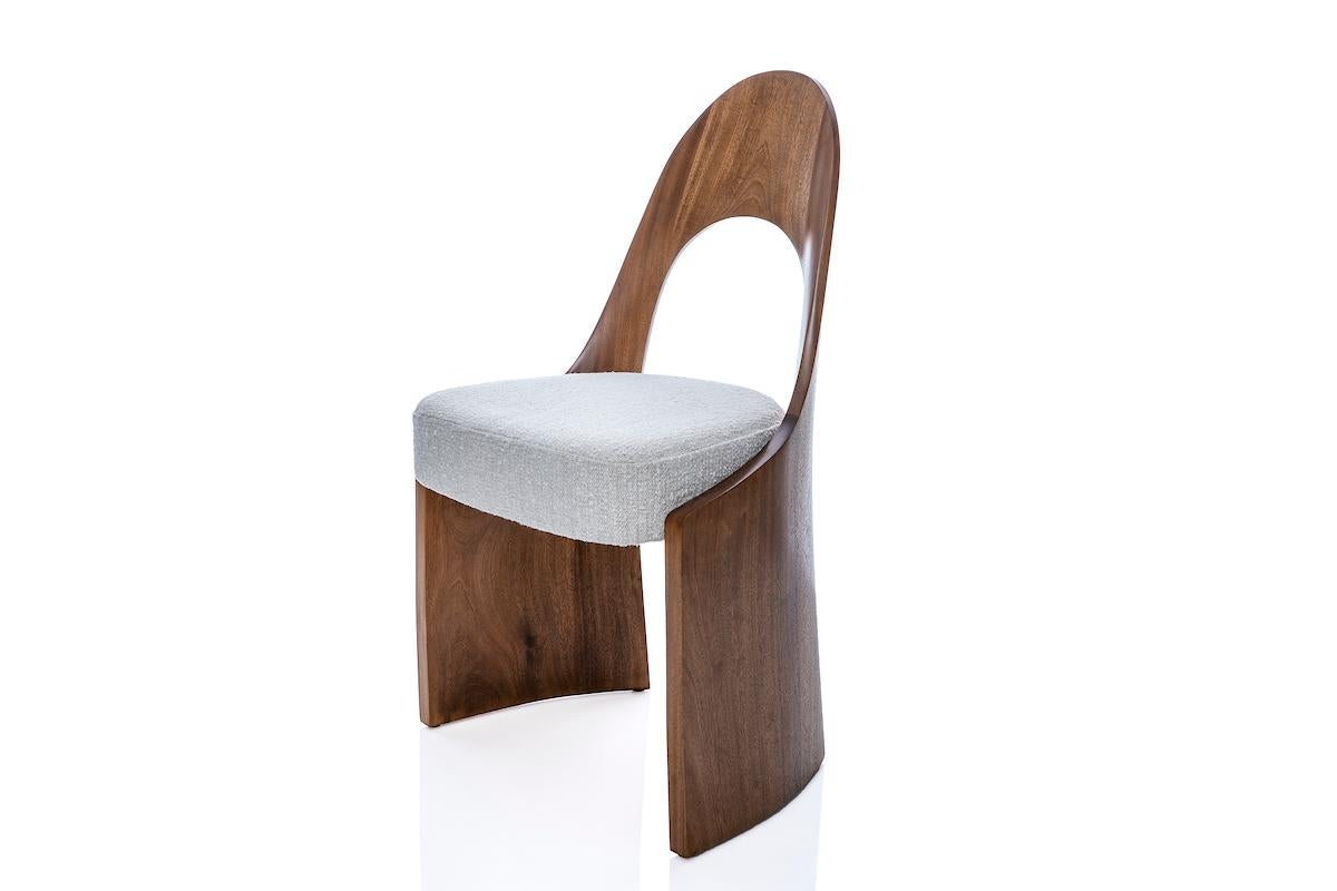 Carved, Solid Sapele Wood, Hand Finished, Modern, Dining Chair, Slipper ...