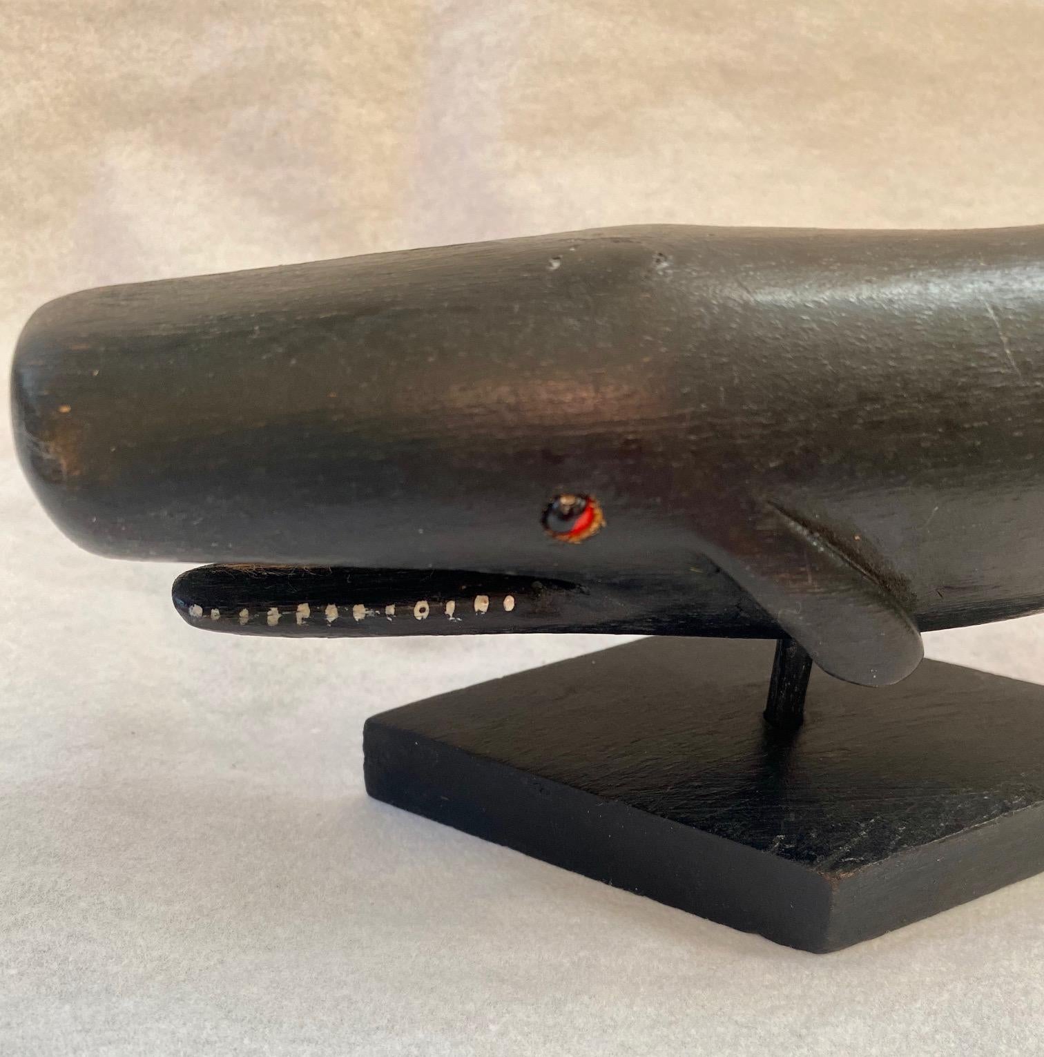 Carved Sperm Whale by William Shepard, circa 1950s at 1stDibs