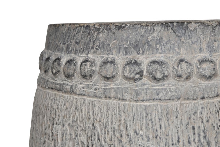 Carved Stone Garden Seat For Sale at 1stDibs