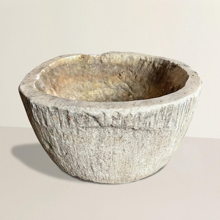 Carved Stone Planter For Sale at 1stDibs