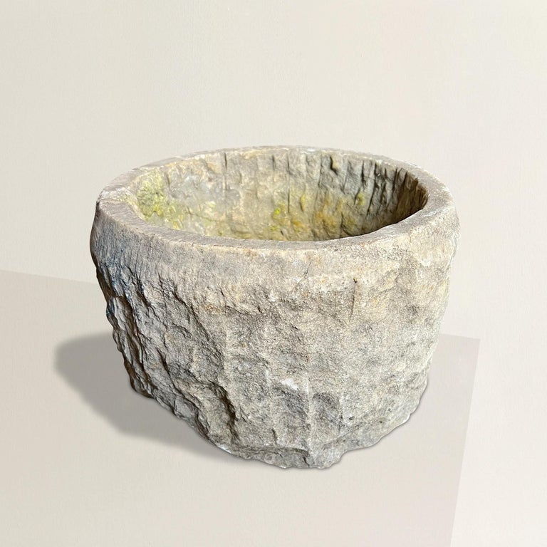 Carved Stone Planter For Sale at 1stDibs