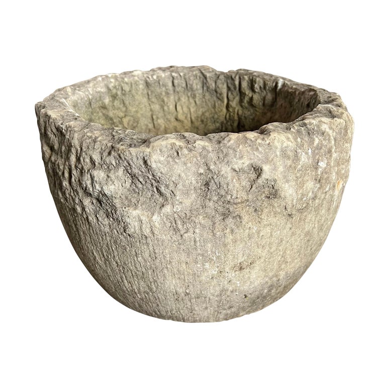 Carved Stone Planter For Sale at 1stDibs