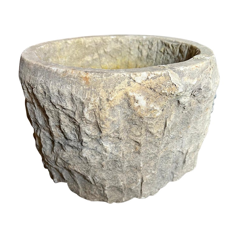 Carved Stone Planter For Sale at 1stDibs