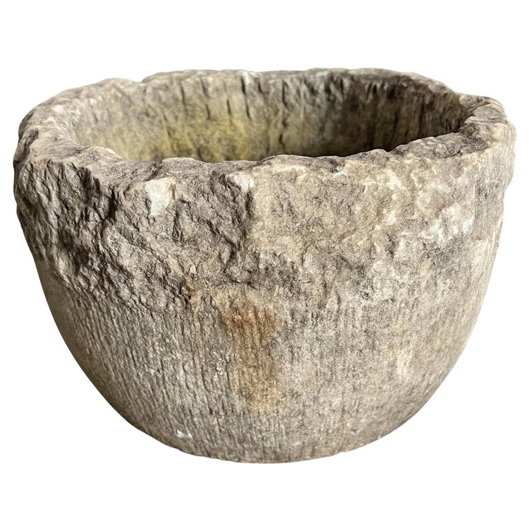Carved Stone Planter For Sale at 1stDibs