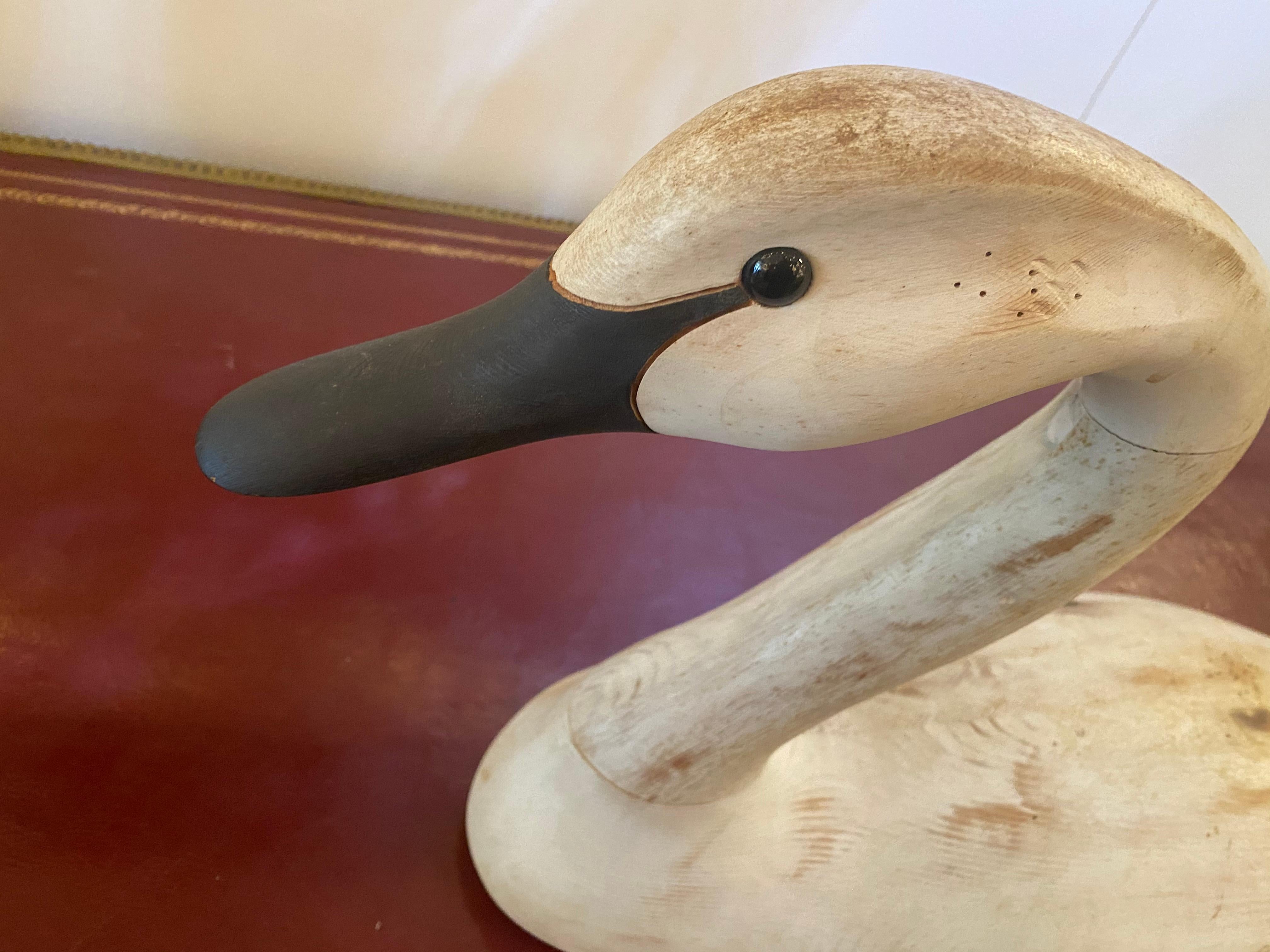 Carved Swan For Sale at 1stDibs