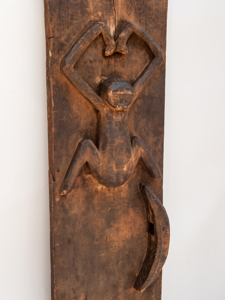 Carved Tribal Door Panel Monkey Motif, Mentawai, Indonesia, Mid-20th ...