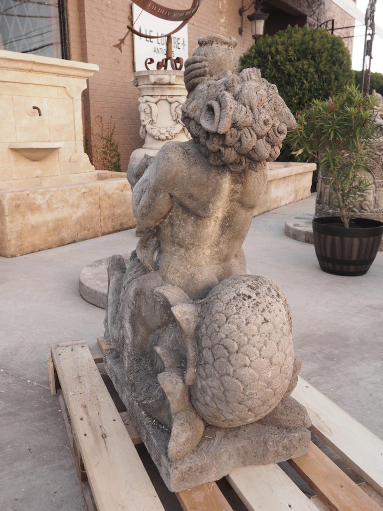 Carved Vicenza Triton Sea Centaur Sculpture or Fountain Element from ...