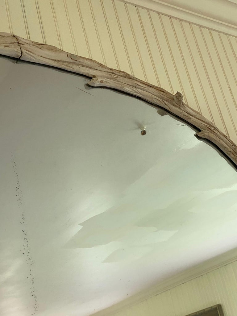 Carved Wood Birch Branch Mirror at 1stDibs