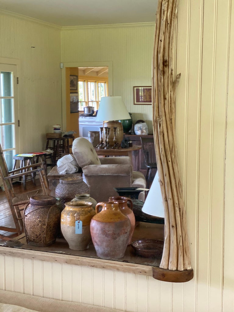 Carved Wood Birch Branch Mirror at 1stDibs