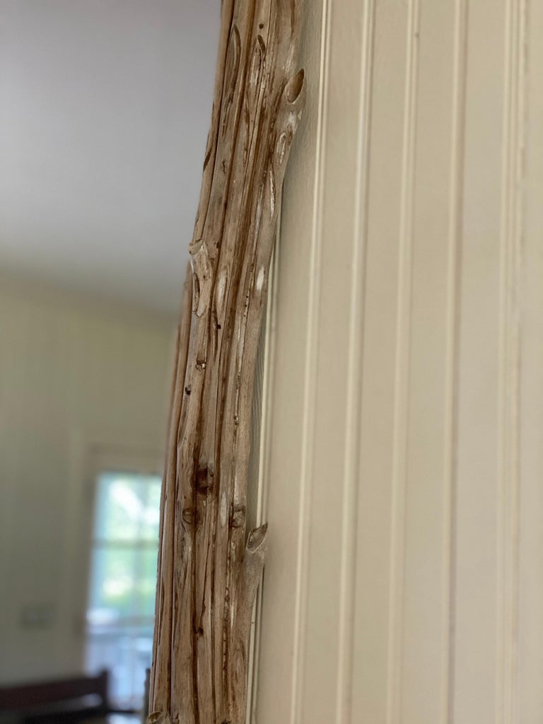 Carved Wood Birch Branch Mirror at 1stDibs