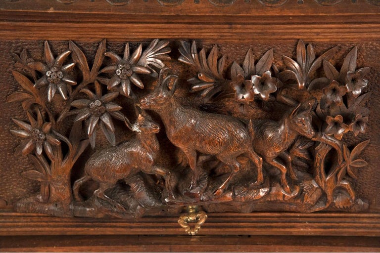 Carved-Wood Black Forest Cave à Liqueur at 1stDibs