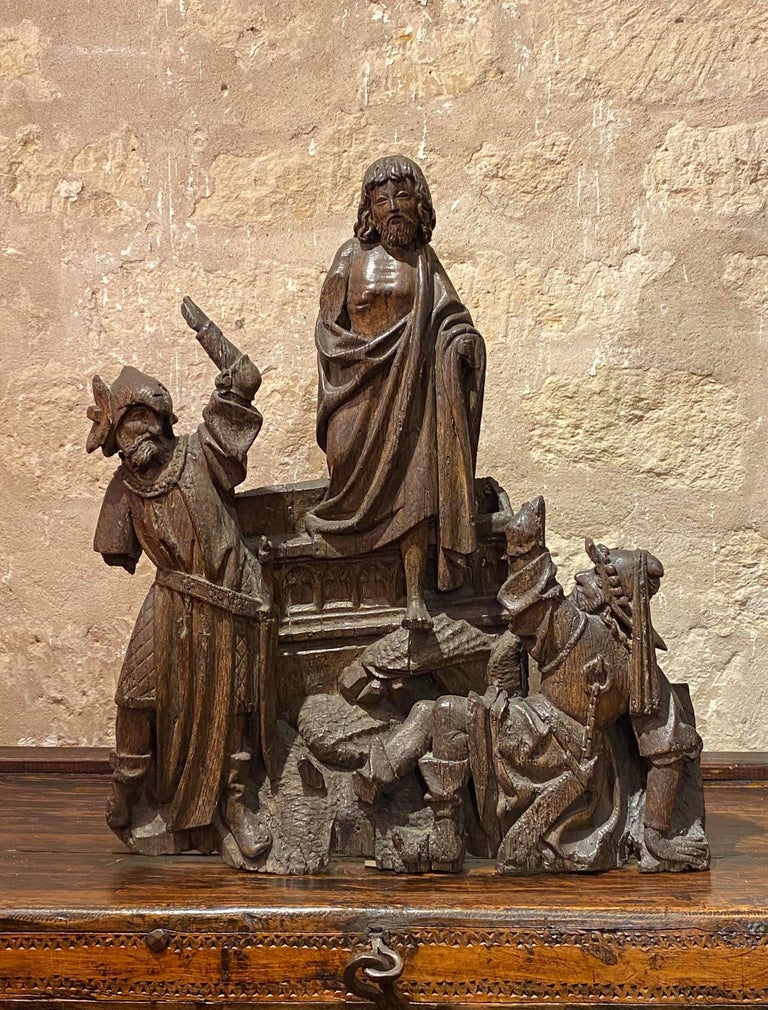 Carved Wood Depicting the Resurrection of Christ For Sale at 1stDibs
