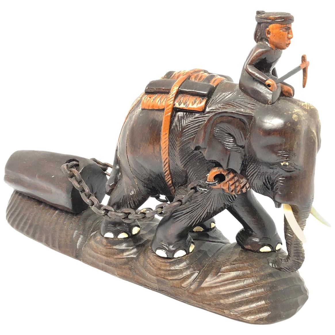 Mid-20th Century German Carved Wood Spiral Step Library Ladder For Sale ...