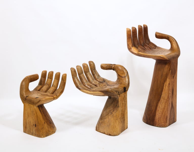 Carved Wood Hand Shaped Stool, Mexico 1960's For Sale at 1stDibs ...