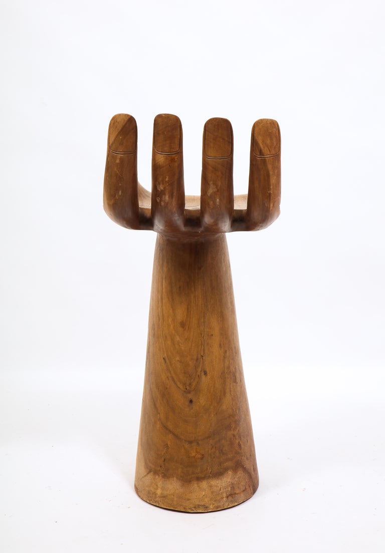 Carved Wood Hand Shaped Stool, Mexico 1960's For Sale at 1stDibs ...