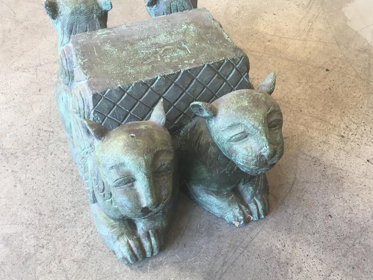 Carved Wood Lion Coffee Table at 1stDibs