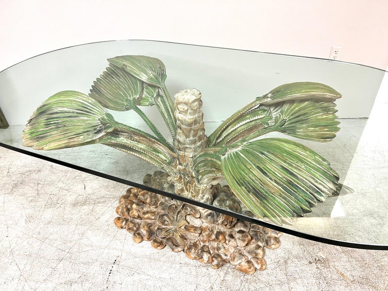 Carved Wood Palm Tree Dining Table, Italy, 1970s For Sale at 1stDibs