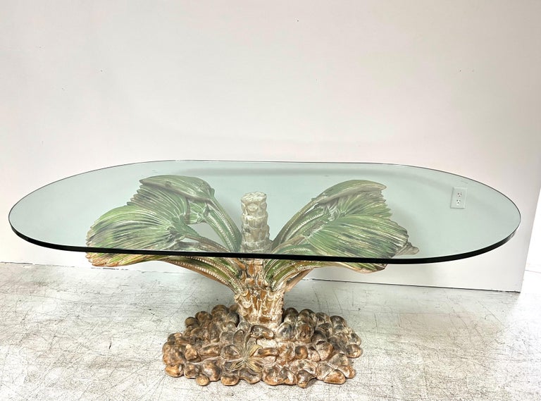 Carved Wood Palm Tree Dining Table, Italy, 1970s For Sale at 1stDibs