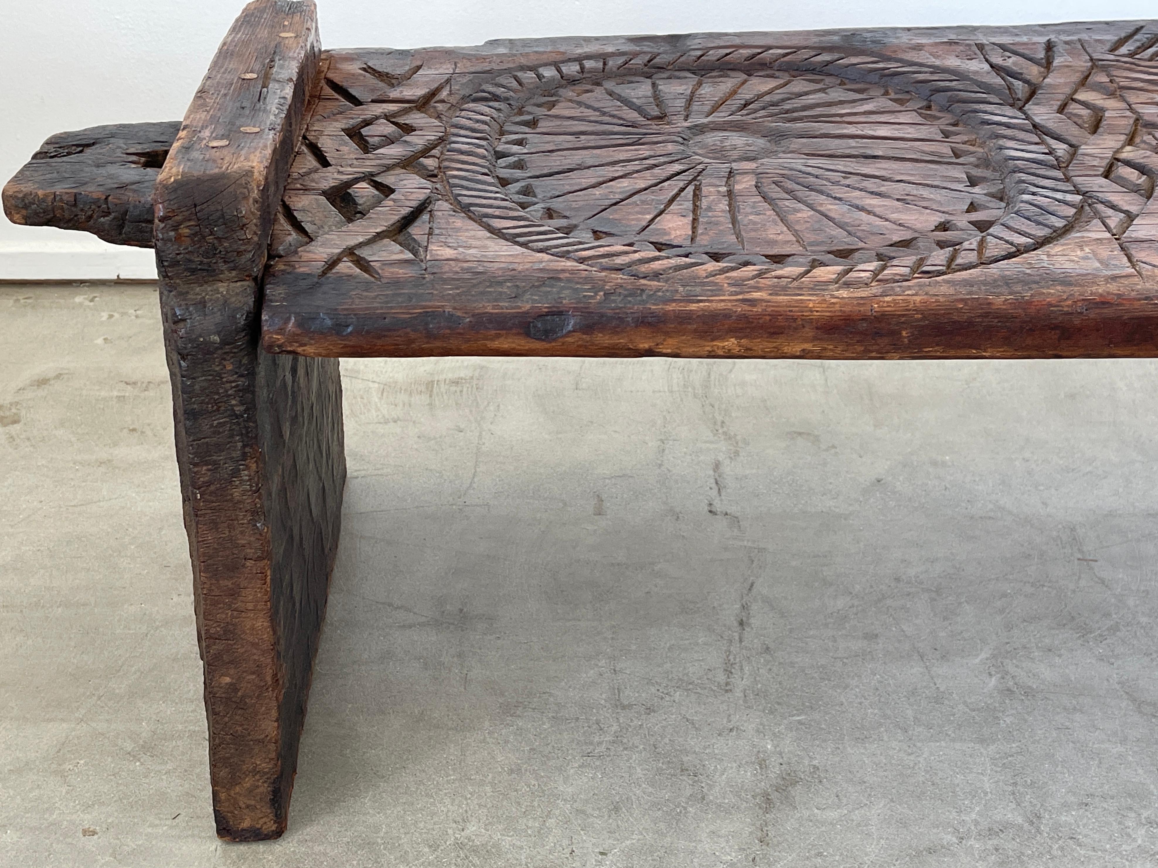 Carved Wood Table at 1stDibs