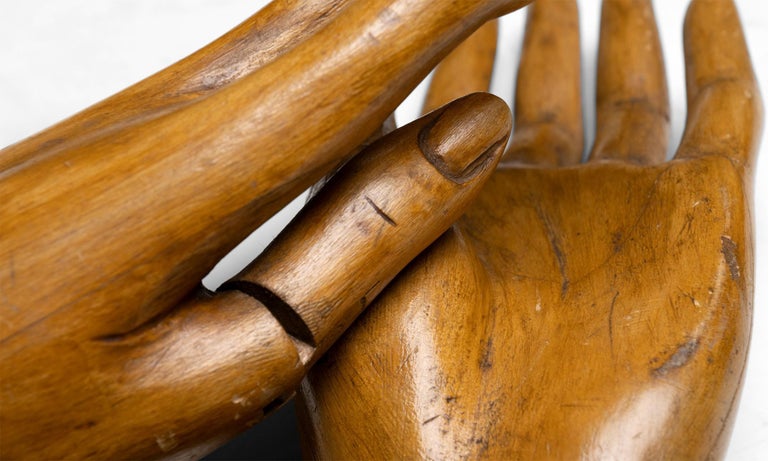 Carved Wooden Display Hands, England, Circa 1920 at 1stDibs