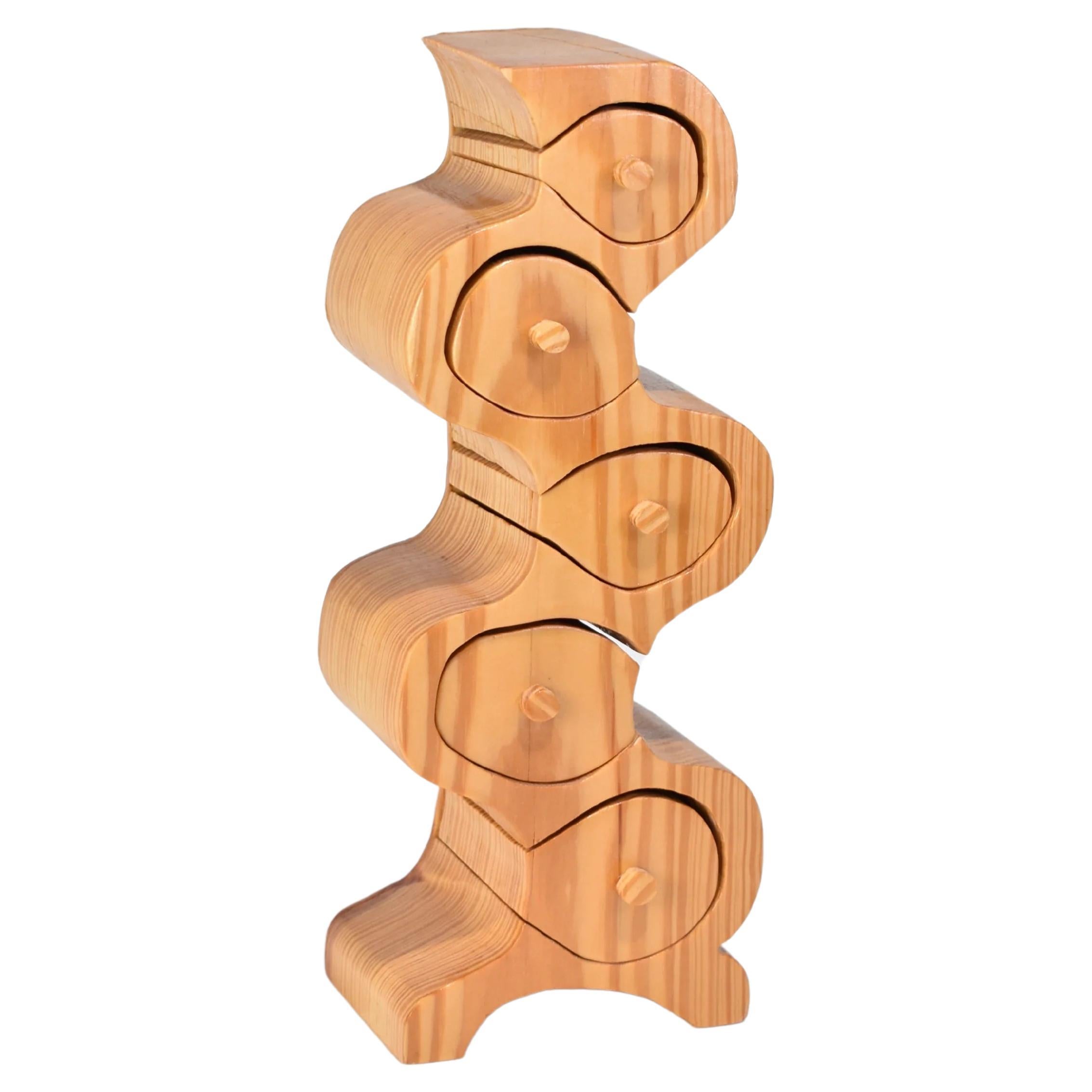 Vintage Industrial Collapsible Wooden Box For Sale at 1stDibs