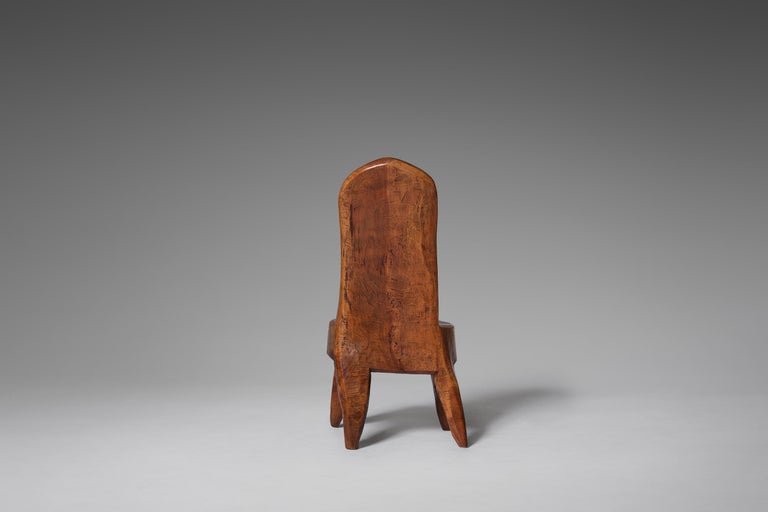 Carved Wooden Tree Trunk Chair at 1stDibs