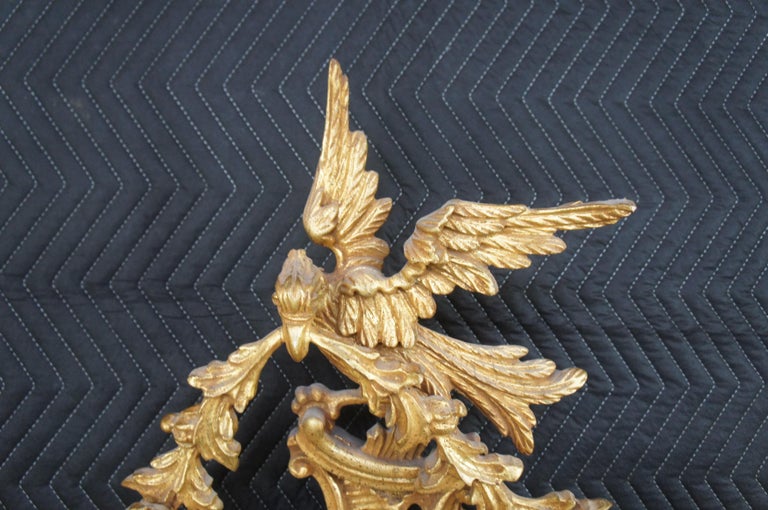 Carvers Guild Chinese Chippendale Scalloped Dove Wreath Mirror Baroque ...