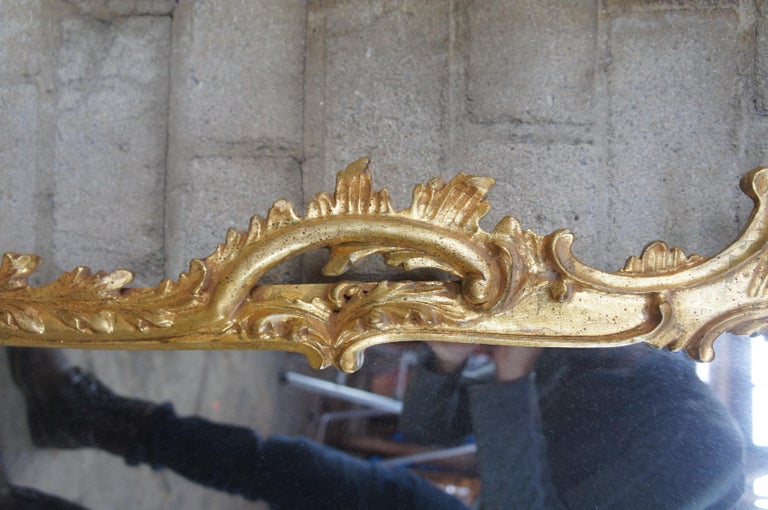 Carvers Guild Chinese Chippendale Scalloped Dove Wreath Mirror Baroque ...