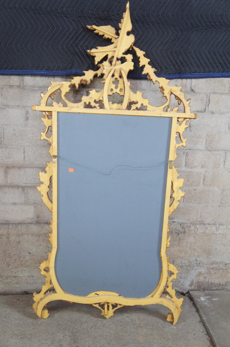 Carvers Guild Chinese Chippendale Scalloped Dove Wreath Mirror Baroque ...