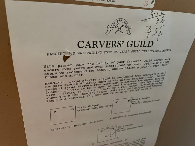 Carvers Guild Gold Wave Mirror For Sale at 1stDibs