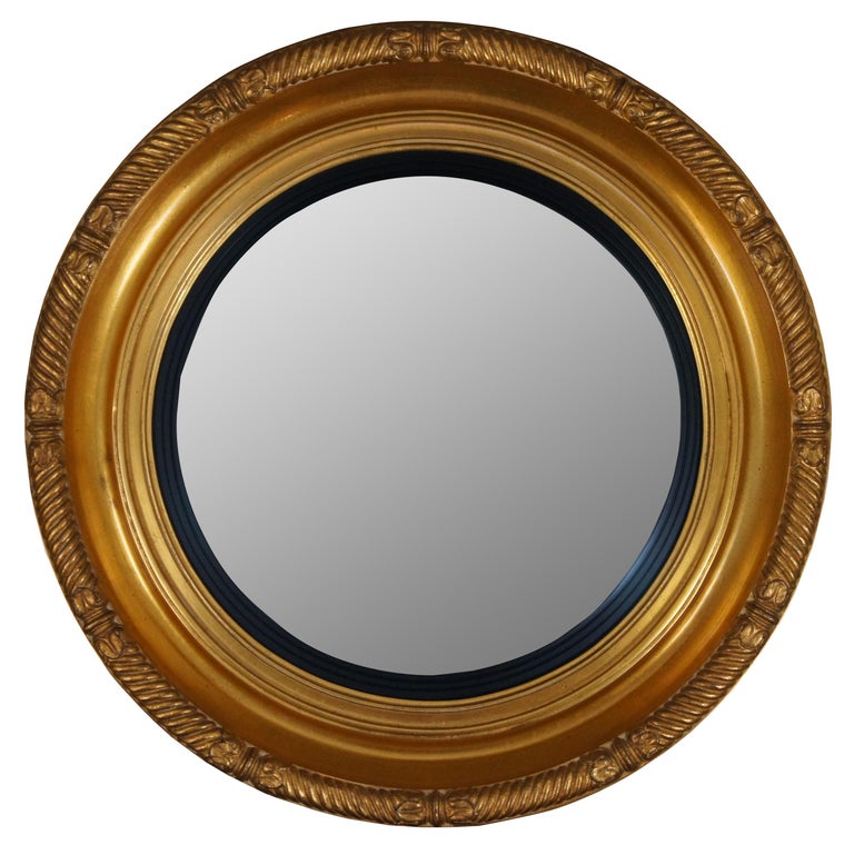 Carvers Guild Nautical Rondel Convex Bullseye Mirror Antique Gold ...