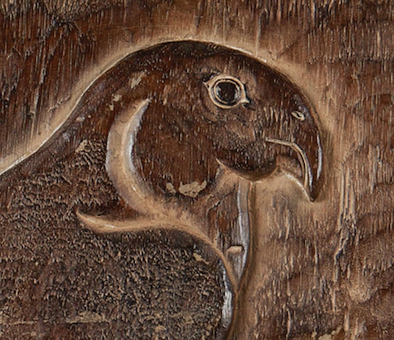 Carving Panel Horus God Falcon Ancient Egyptian 19th Century, Wood For ...