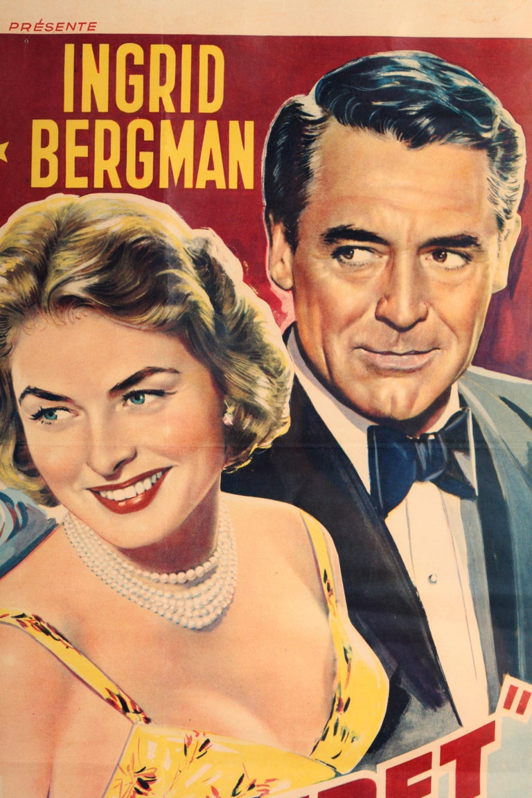 Cary Grant and Ingrid Bergman Indiscret Movie Poster, circa 1958 at 1stDibs