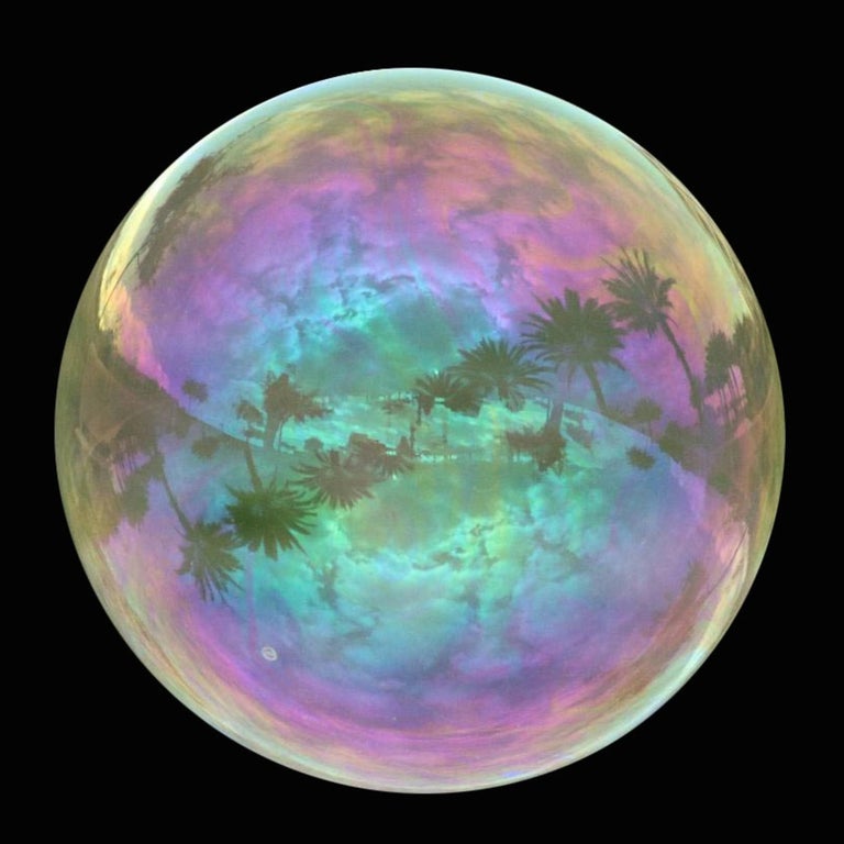 Cary Knight - Bubble 5, Blue Green Square Digital Print Edition on ...