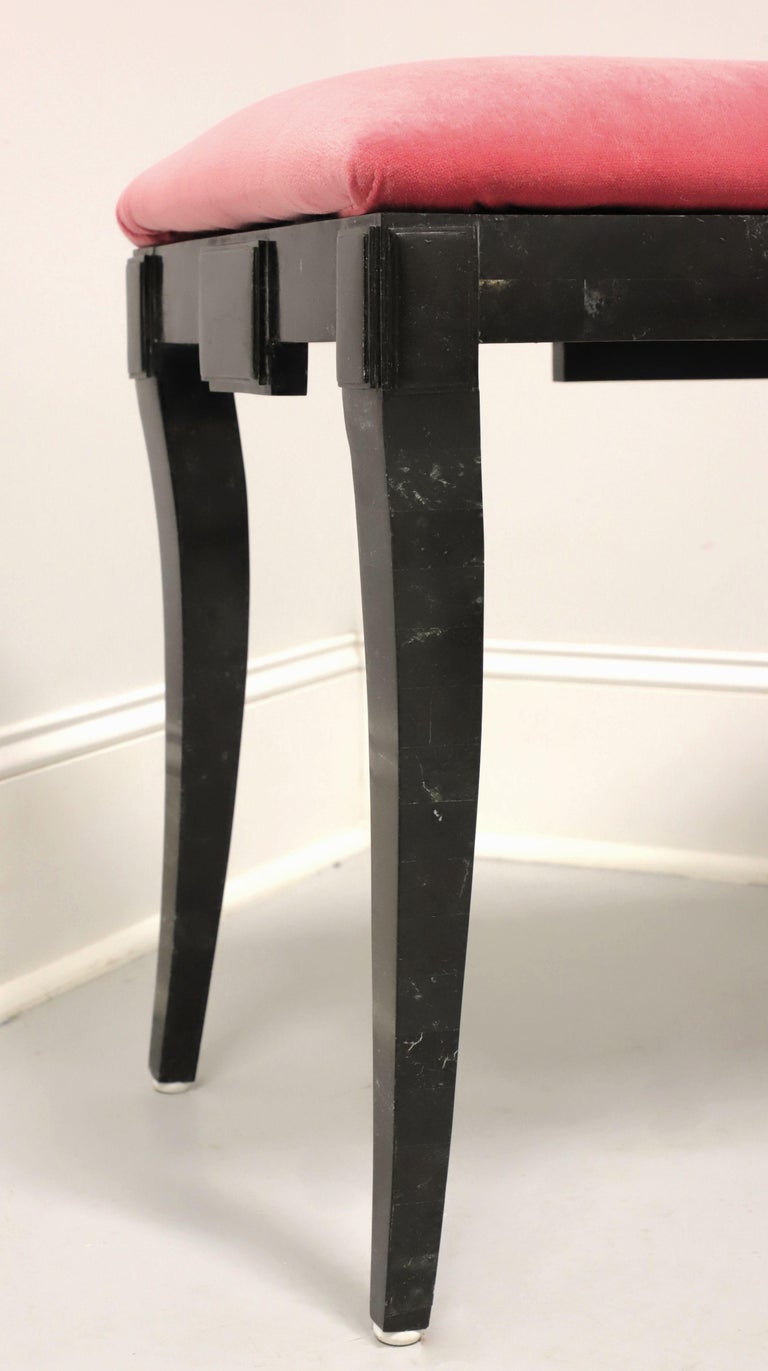 Casa Bique Green/Black Tessellated Marble Vanity Bench For Sale at 1stDibs