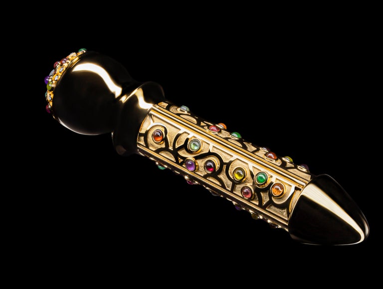 Casanova 24K Pure Gold and Precious Gem Olisbos Sculpture For Sale at ...
