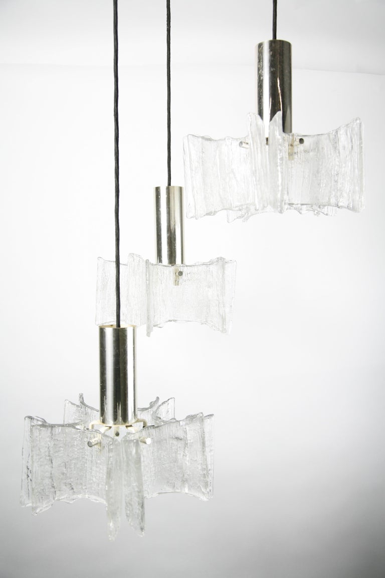 Cascade Glass Chandelier by Kaiser Germany 1960s, Germany For Sale at ...