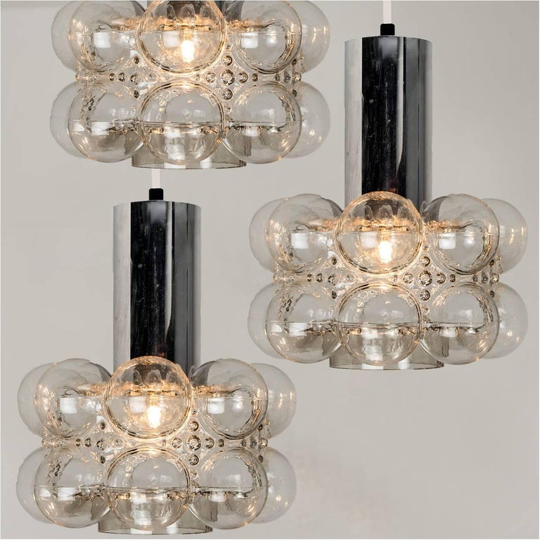 Cascade Light Fixture with Three-Pedant Lights by Helena Tynell, 1970s ...